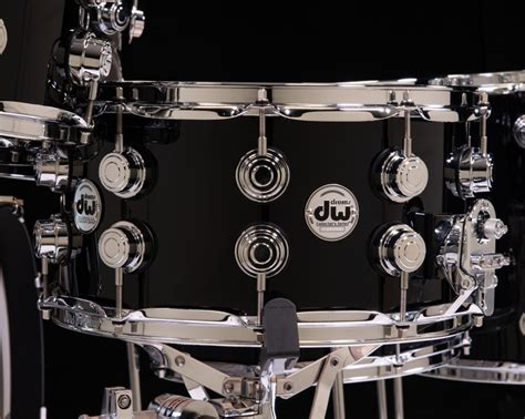 Dw Collectors 7pc Maple Ssc Kit Gloss Black Finishply Wchrome Hw