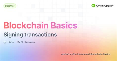 Video Blockchain Basics Signing Transactions Blockchain Basics