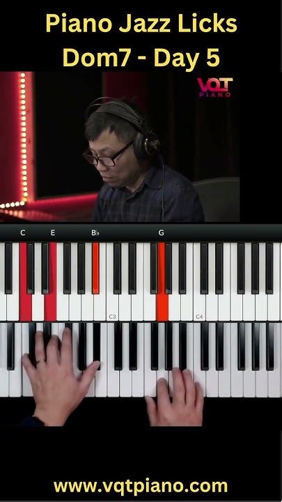 Hướng Dẫn Piano Jazz Solo Cho Hợp âm 7 Lick Day 5 Shorts Youtube