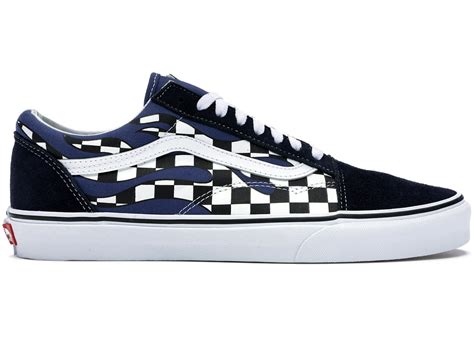 Vans Old Skool Checkerboard Flame Blue Sneakers