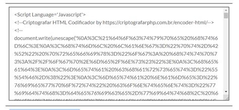 Criptografar HTML
