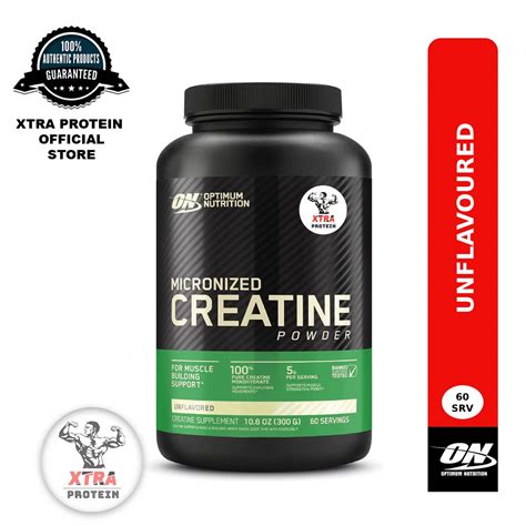 Optimum Nutrition Micronized Creatine Powder Unflavoured (300g) 60 ...