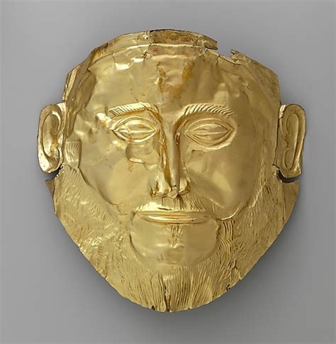 Reproduction Of The Gold Mask Of Agamemnon Mycenaean Metropolitan