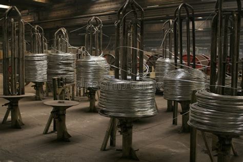 Wire Coils Machine Stock Image Image Of Steel Bent 39803661