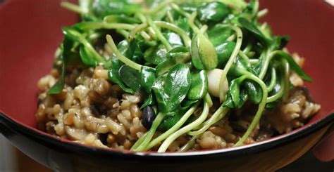 Mushroom Farro Risotto Forestfrogfarms