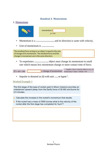 Igcse Momentum Edexcel Teaching Resources