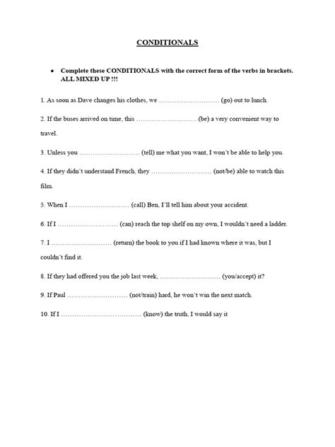 Conditionals Pdf Grammar Linguistics