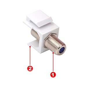 Amazon VCE Coax Keystone Jack Insert 10 Pack 3GHz Coaxial Cable