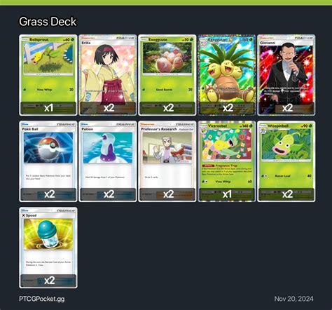 Grass Deck Pokémon Tcg Pocket Grass Deck Pokémon Tcg Pocket