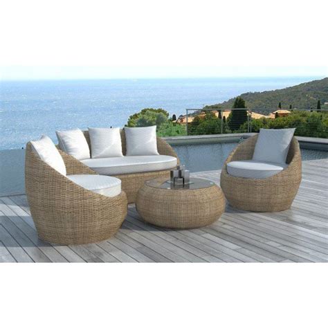 Salon De Jardin En Résine Tressée Ronde Beige 3 Suisses