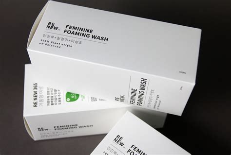 전문 박스제작 업체에서 만든 여성청결제 제품의 박스제작 박스메이커스 팩토리엠 박스제작 전문업체