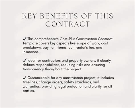 Cost Plus Construction Contract Template Cost Plus Building Agreement