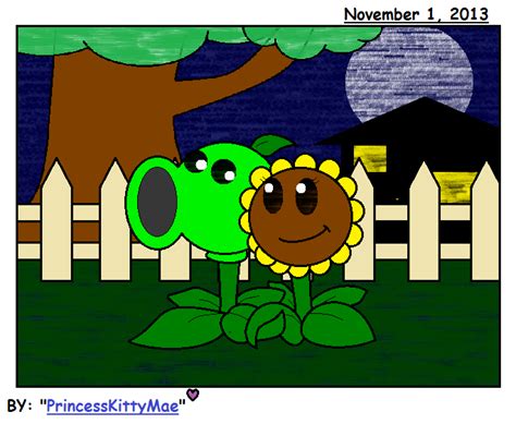 Peashooter And Sunflower As A Couple By Crazyplantmae On Deviantart