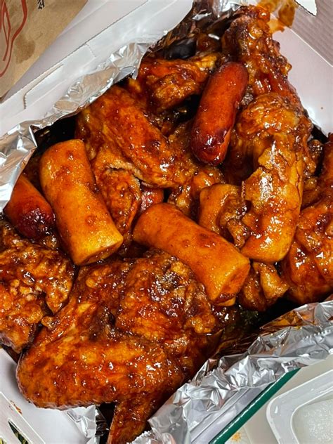 Bbq 비비큐 치킨 자메이카 소떡만나치킨 가격 너무 비싸 사이드 닭발튀김까지 칼로리 네이버 블로그