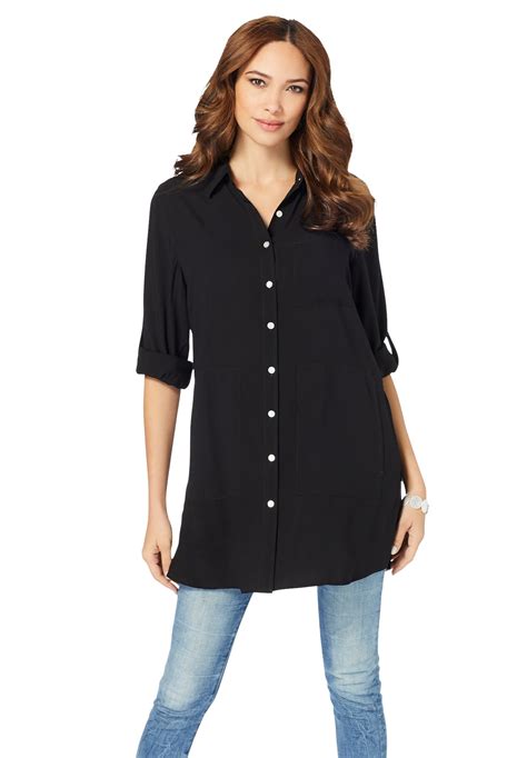 Roamans Womens Plus Size Kelli Big Shirt