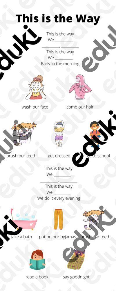 Daily Routines Poster Flashcards Material De La Siguiente
