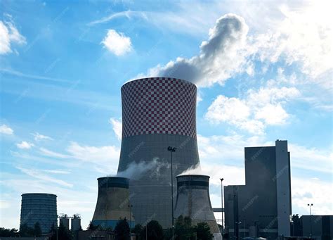 Planta De Energía Térmica Que Funciona Con Primer Plano De Carbón