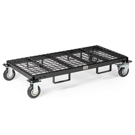 Heavy Duty Rolling Platform Base With Fork Pockets And Locking Caster
