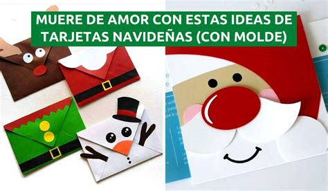 ¡lindas Ideas De Tarjetas NavideÑas Hechas A Mano Que Enamoran