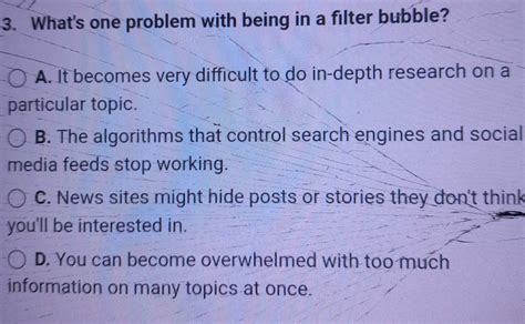 Whats One Problem With Being In A Filter Bubble Filo