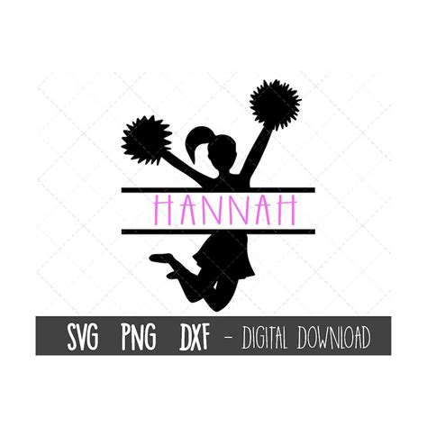 Cheerleader Svg Cheerleader Split Name Frame Svg Cheer Svg Inspire