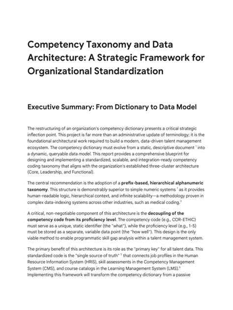 Competency Taxonomy For Talent Management Pdf Leadership Human