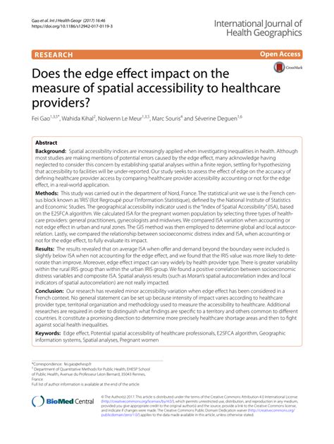 Pdf Does The Edge Effect Impact On The Measure Of Spatial
