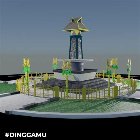 Monument Borneo Tugu Terigas Kabupaten Sambas West Borneo Sambas