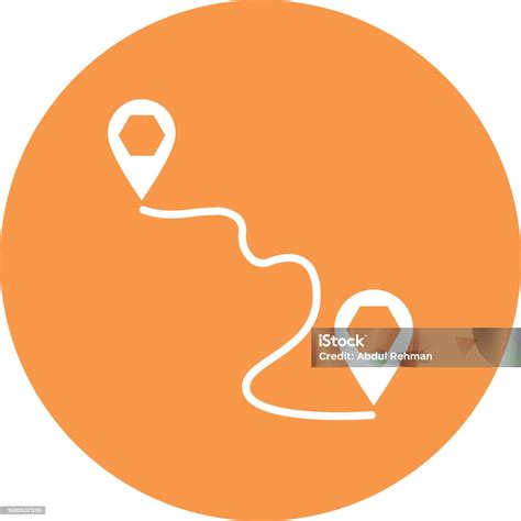 거리 포인터 쉽게 편집하거나 수정할 수 있는 트렌디한 배경색이 있는 벡터 아이콘 0명에 대한 스톡 벡터 아트 및 기타 이미지