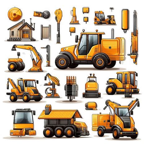 Premium Vector Flat Design Vector Construction Icons On White Background