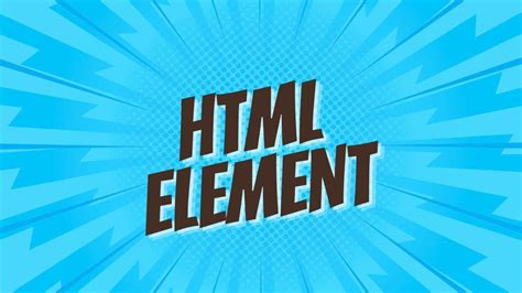 Html Element Htmlcss Youtube