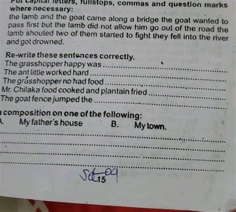 Put Capital Letters Fullstops Commas And Studyx