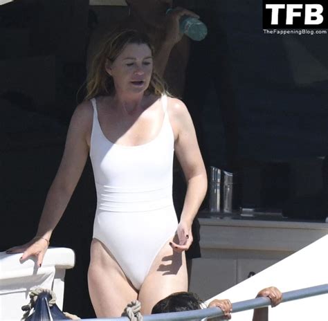 Ellen Pompeo Is Seen In A White Swimsuit On A Yacht In Sardinia Photos Pinayflixx Mega Leaks