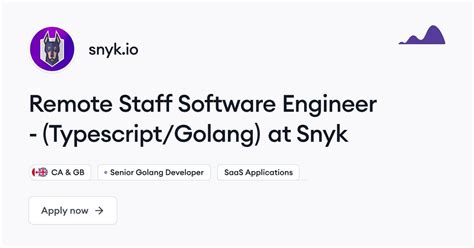 👏 Snyk Is Hiring A Remote Staff Software Engineer Typescriptgolang