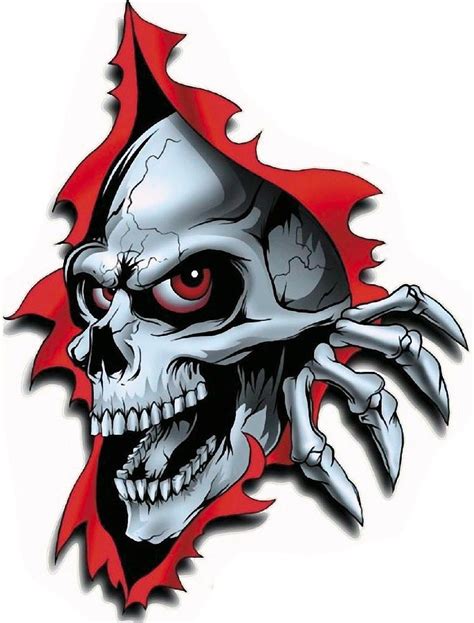 Torn Metal Skull Sticker Motorcycle Hood Tailgate Decal Artofit