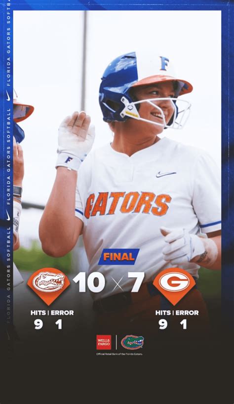 Wow What A Finish Gators Softball Scores 7 Runs In The Top Of The 7th