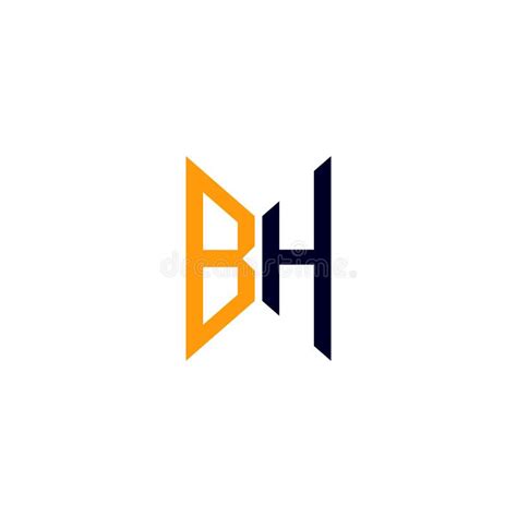 Bh Letter Logo Creative Design With Vector Graphic Stock Vector