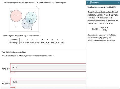 Solved Consider An Experiment And Three Events A B And C Chegg