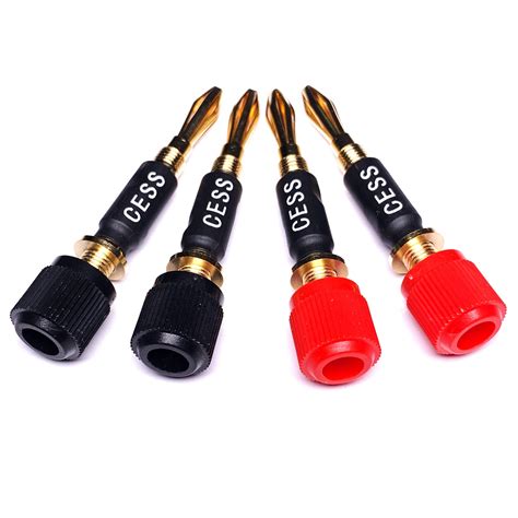 Cncess Cess 061 Spade Fork Binding Post To Banana Plugs Amp