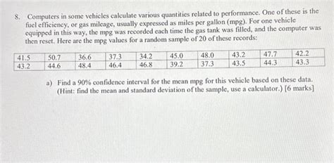 solved 8 computers in some vehicles calculate various