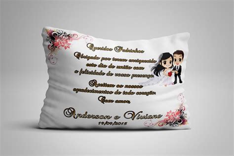 50 Almofada Personalizada Casamento Queridos Padrinhos 15x20
