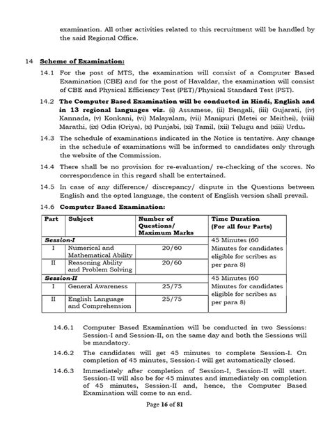 Ssc Mts Syllabus Exam Pattern 2024 Pdf Languages Of India Mathematics