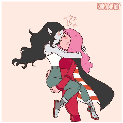 Princess Bubblegum And Marceline Kissing