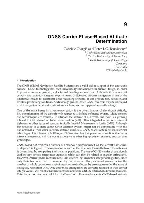 pdf gnss carrier phase based attitude determination€¦ · 2 the gnss