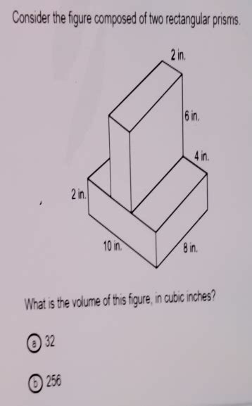 Solved Consider The Figure Composed Of Two Rectangular Prisms What Is