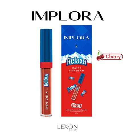 Implora X Relaxa Matte Lipcream Cherry Lazada Indonesia