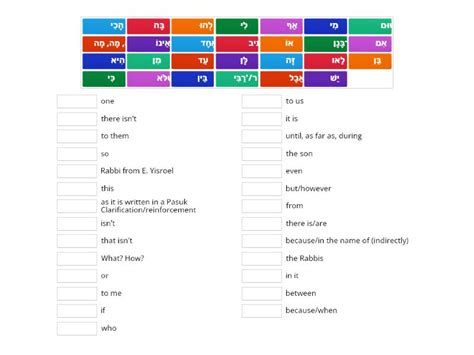 30 Most Common Gemara Words Match Up