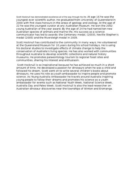 Scott Hocknull Young Science Pioneer Pdf Social Science Art