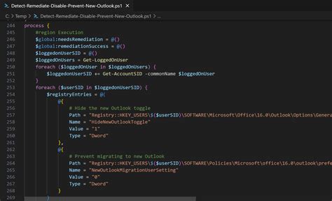 Prevent Users From Switching And Migrating To New Outlook Using Powershell And Microsoft Intune