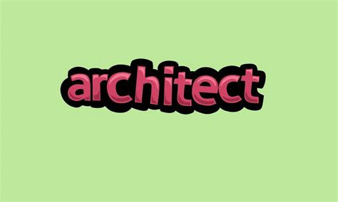 Architect Writing Vector Design On A Green Background 15013686 Vector